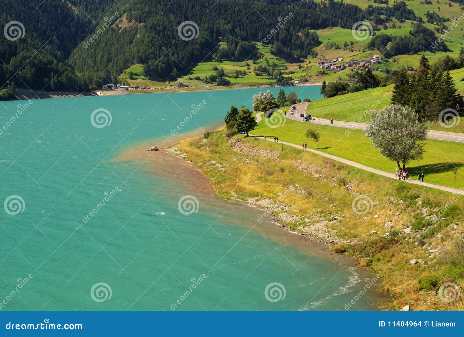 Lake Reschensee stock photo. Image of vinschgau, reschensee - 11404964
