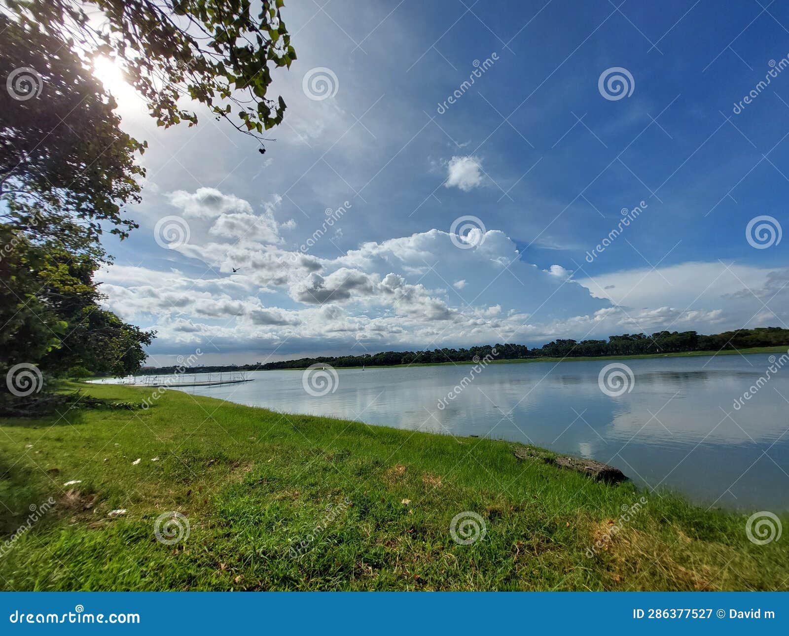 Lake River Sunshine Sunset Park Stock Image - Image of sunshine, park ...