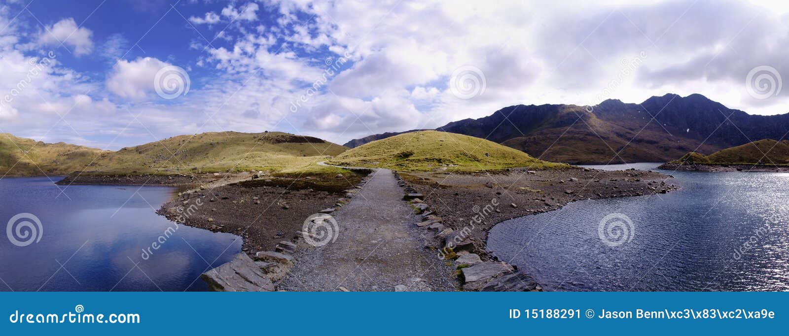 Lake Road stock image. Image of lake, snowdonia, park - 15188291