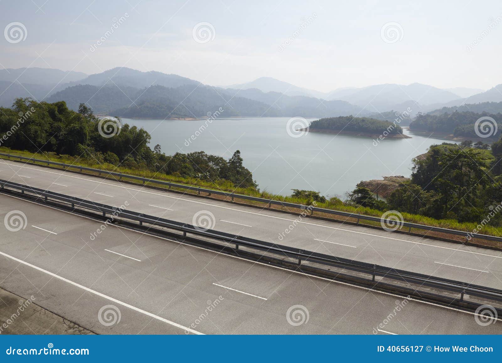 Lake beside road stock image. Image of angle, high, holiday - 40656127