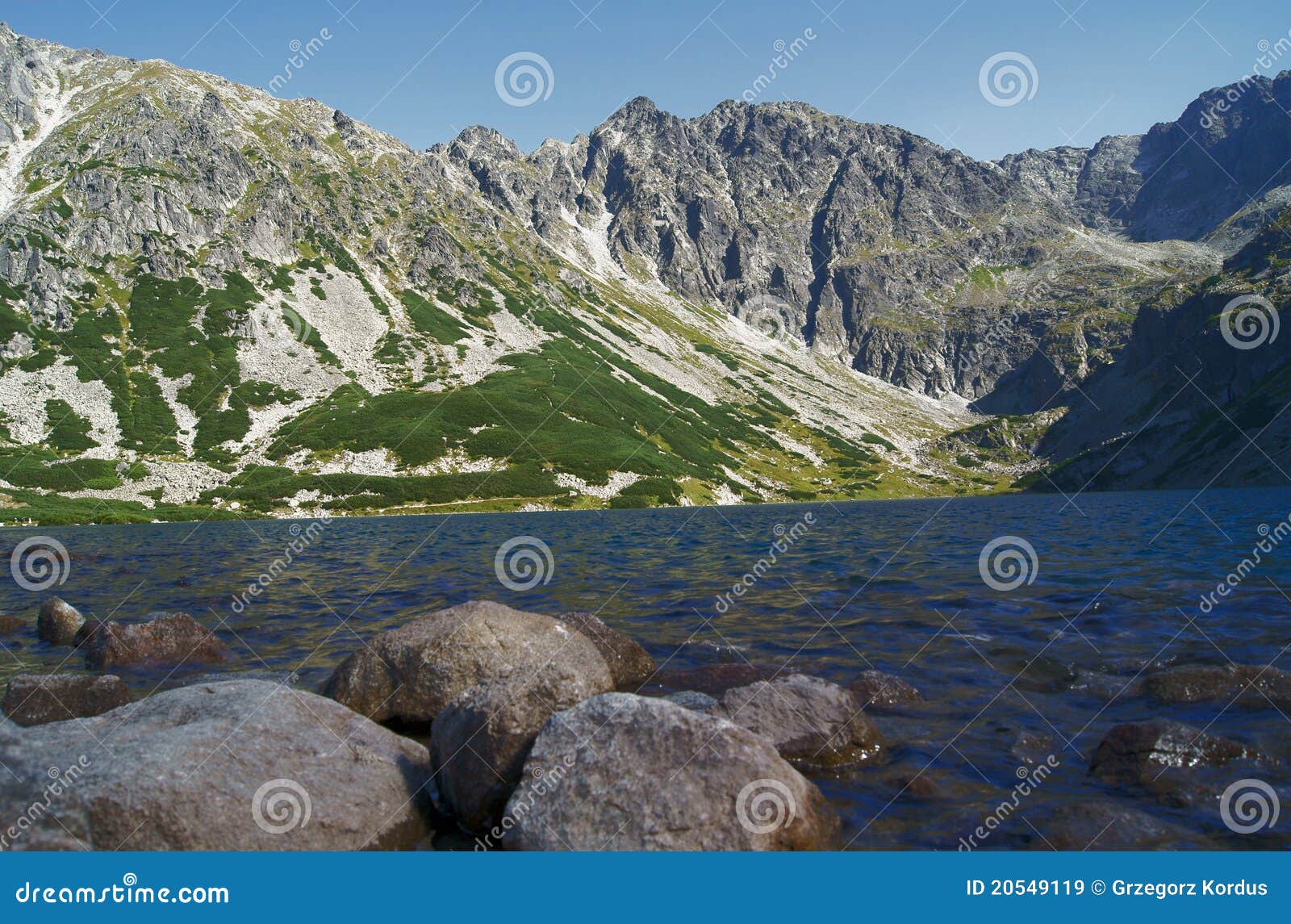 Lake and rocks stock image. Image of stone, mountains - 20549119