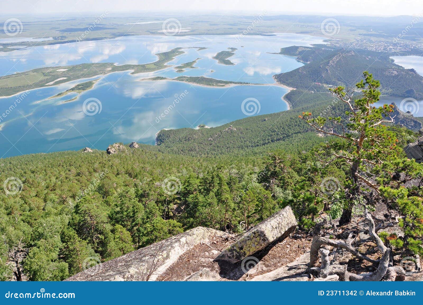 Lake, Rocks and Forest in the North Kazakhstan 2 Stock Photo - Image of ...