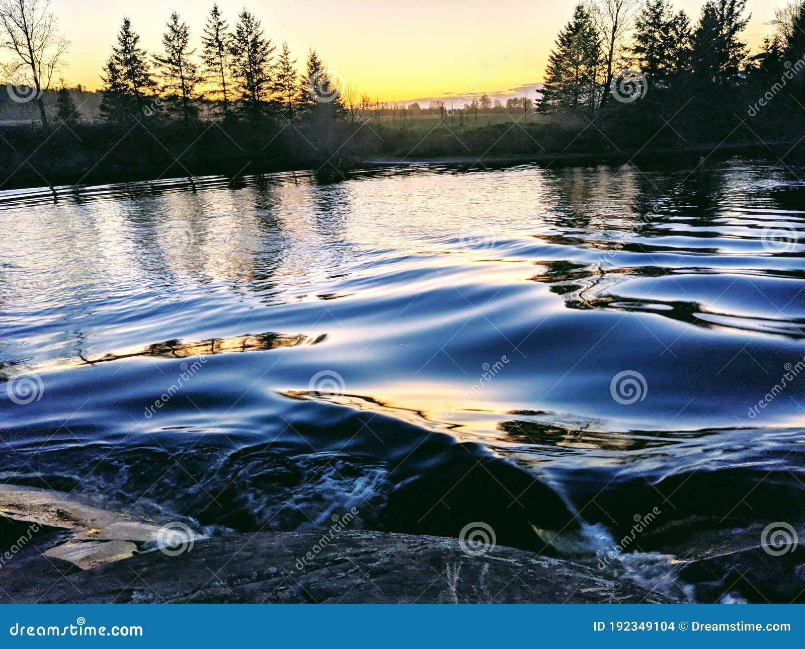 Lake rough waters stock photo. Image of shore, sunset - 192349104