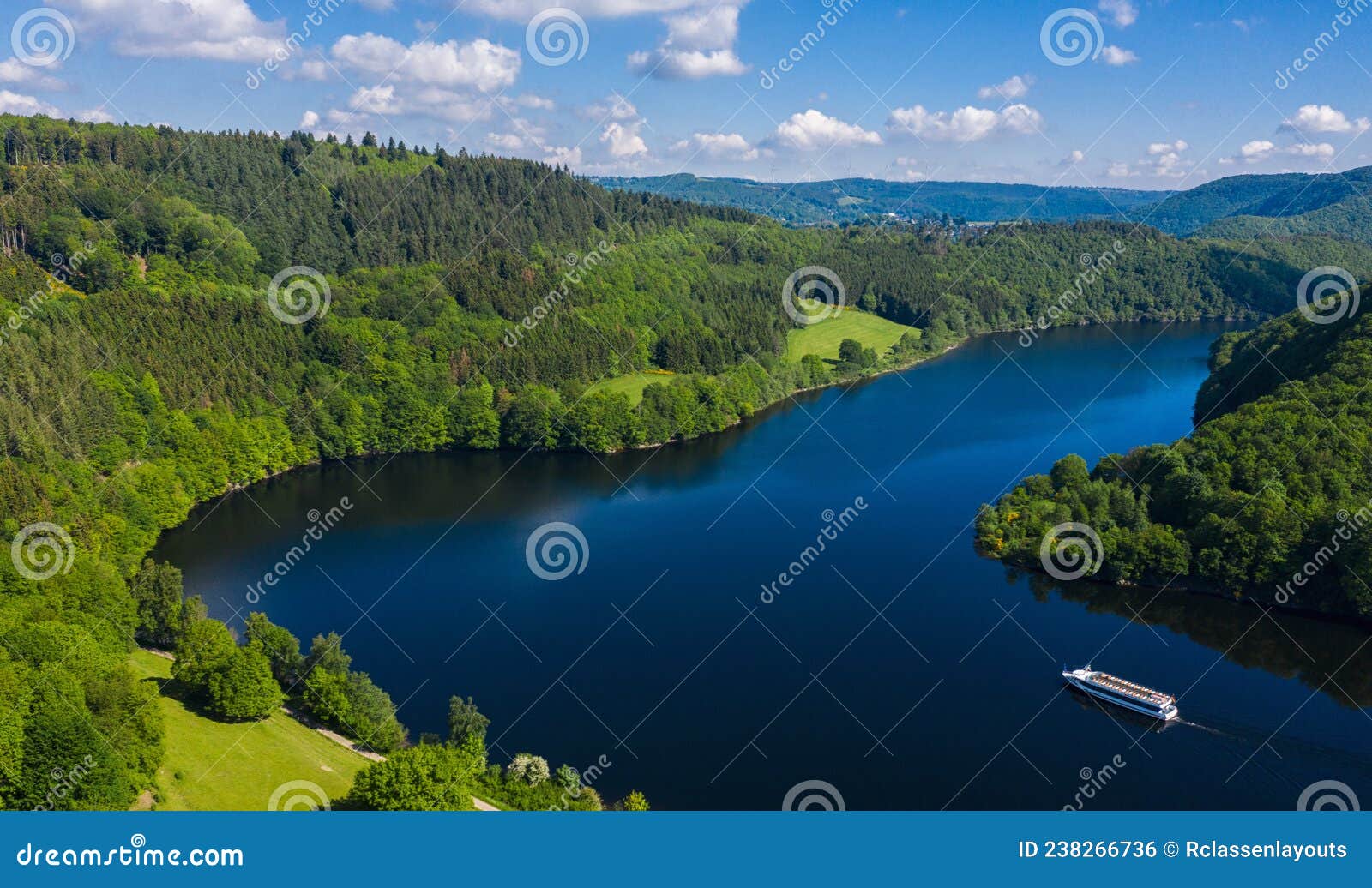 Lake Rursee at Summer, Eifel Germany Stock Photo - Image of summer ...