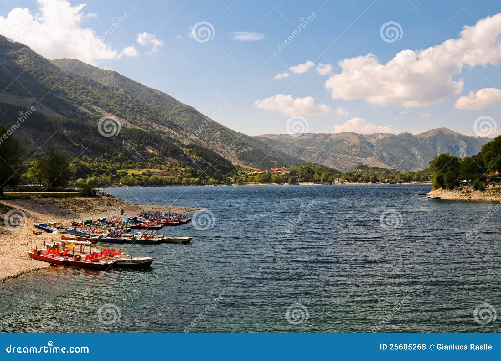 Lake Scanno in Italy stock photo. Image of park, landscapes - 26605268