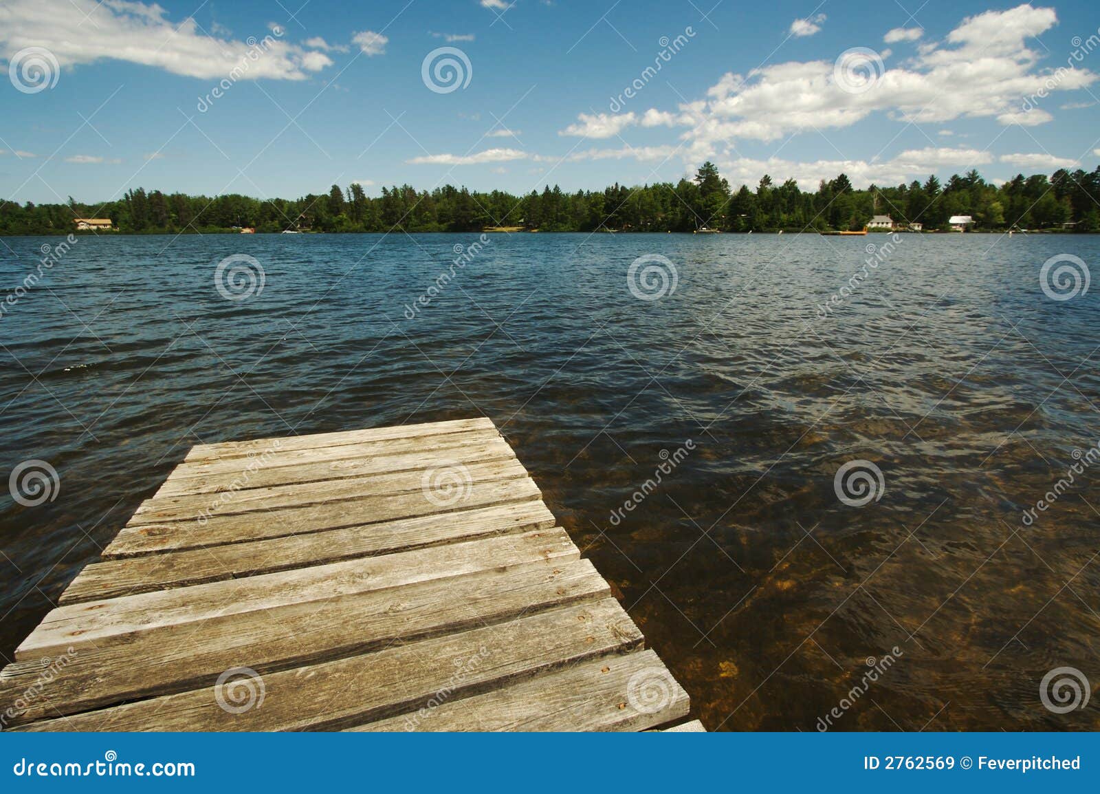 Lake Scene on Summer Day stock image. Image of idyllic - 2762569