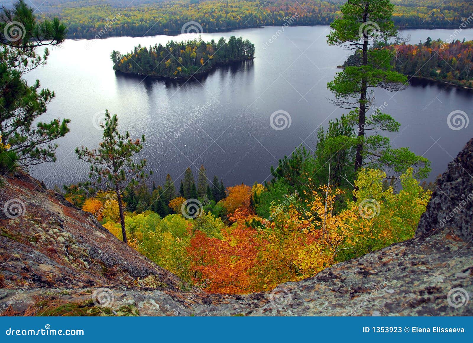 Lake scenery stock image. Image of cliff, beauty, park - 1353923