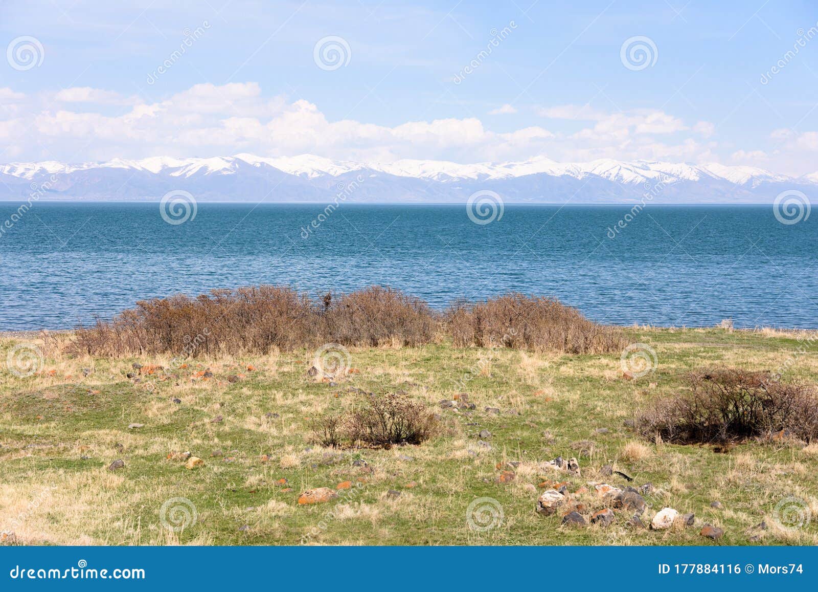 Lake Sevan in the spring stock photo. Image of water - 177884116