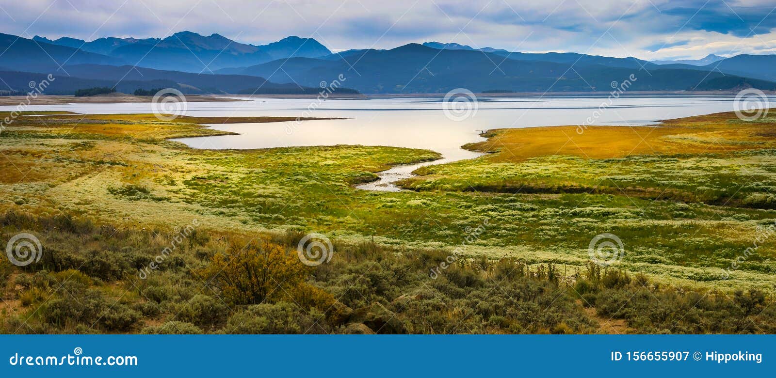 Meadow at Shadow Mountain Lake, Colorado Stock Image - Image of meadow ...