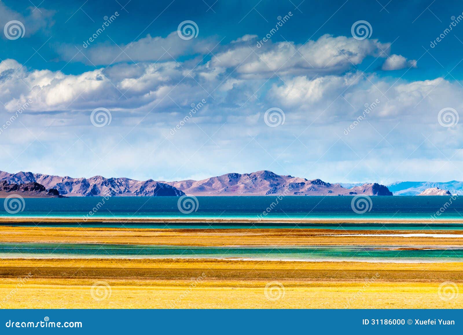 Lake-share View of Siling Co Stock Photo - Image of clouds, white: 31186000