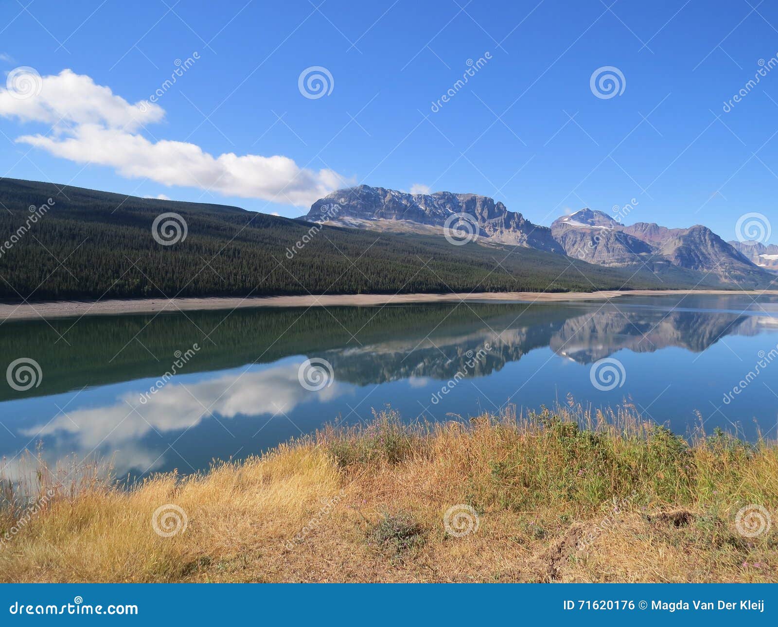Lake Sherburne in Glacier National Park Stock Photo - Image of outdoors ...