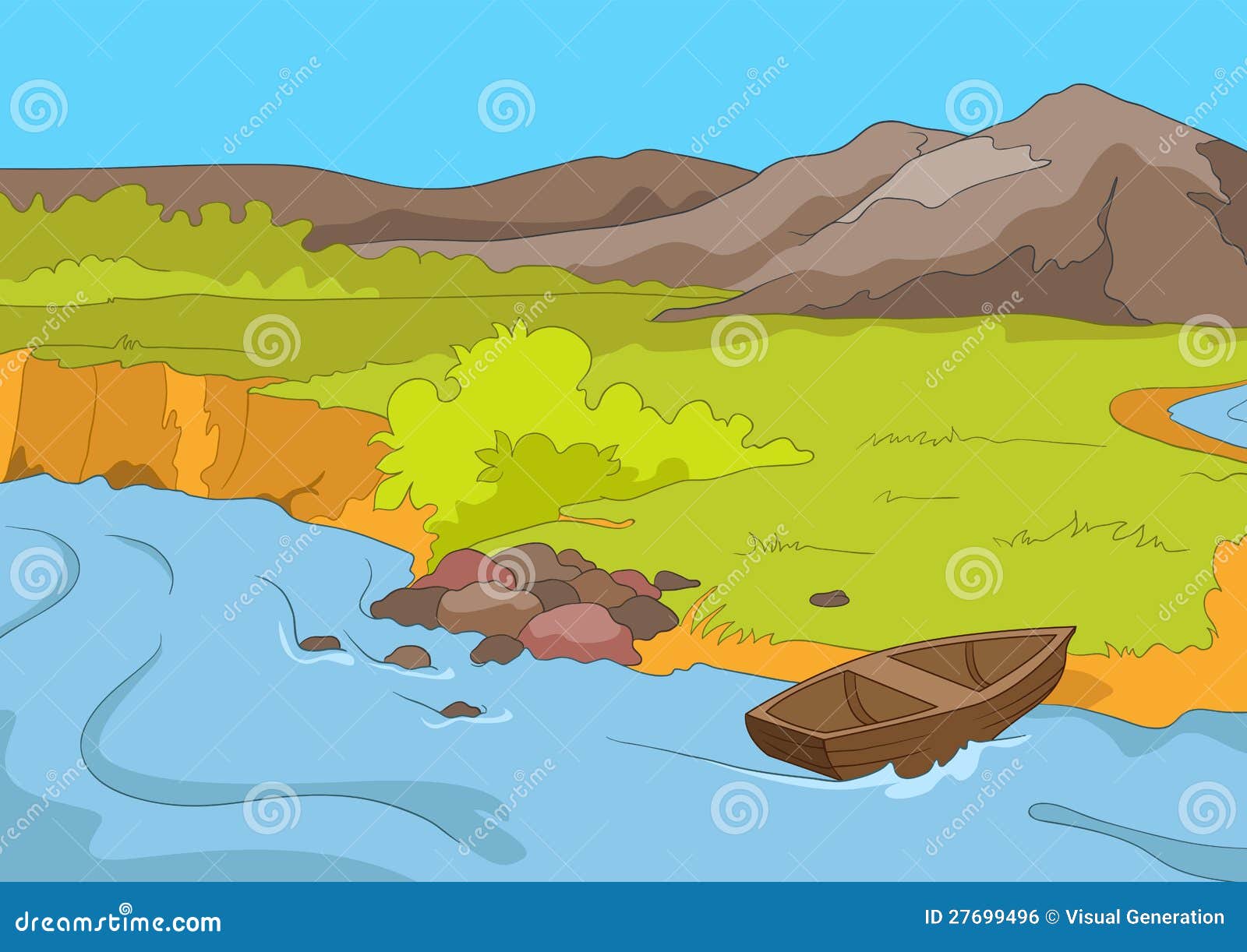 Lake Shore stock vector. Illustration of range, scene - 27699496