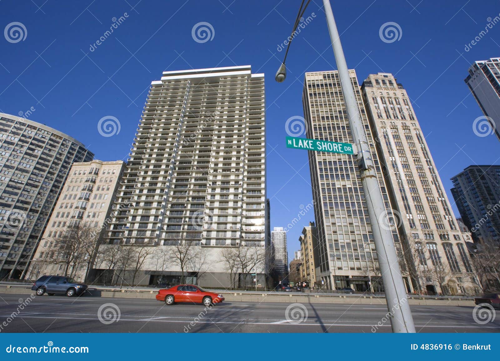 Lake Shore Drive in Chicago Stock Photo - Image of mile, skyline: 4836916