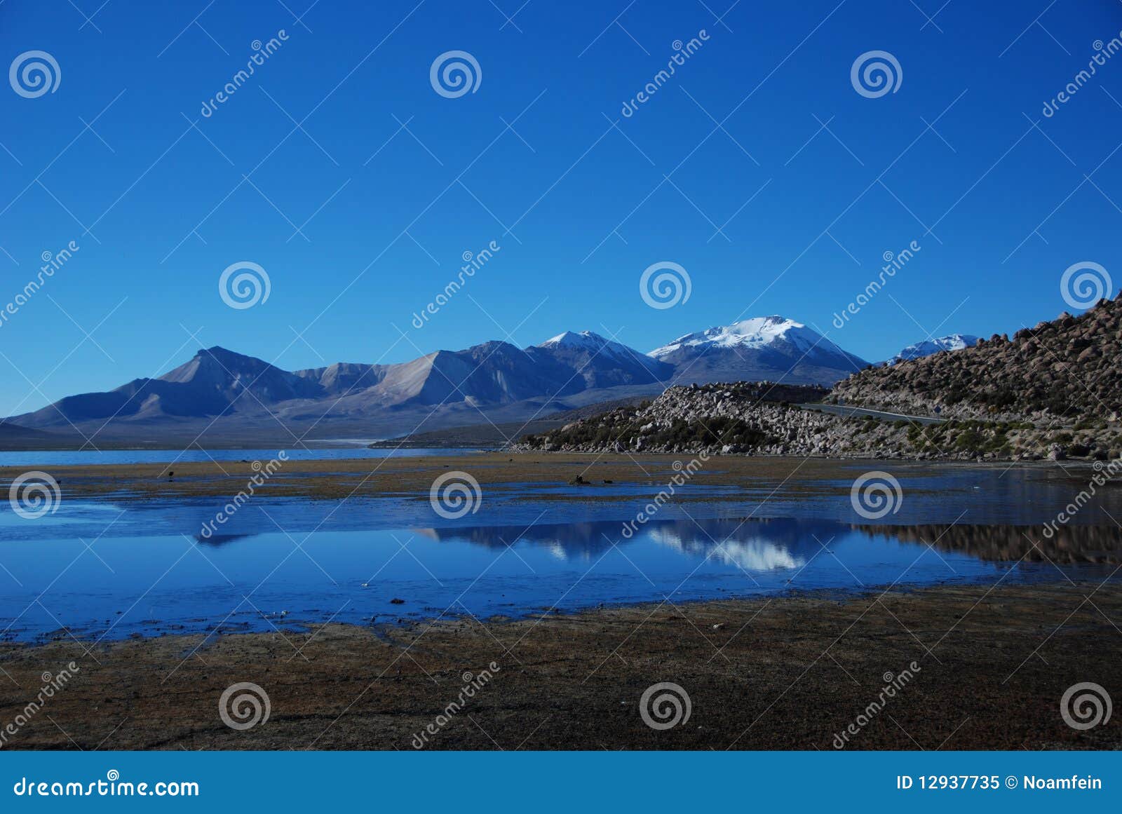Lake Shore and Mountain Ridge Stock Image - Image of travel ...
