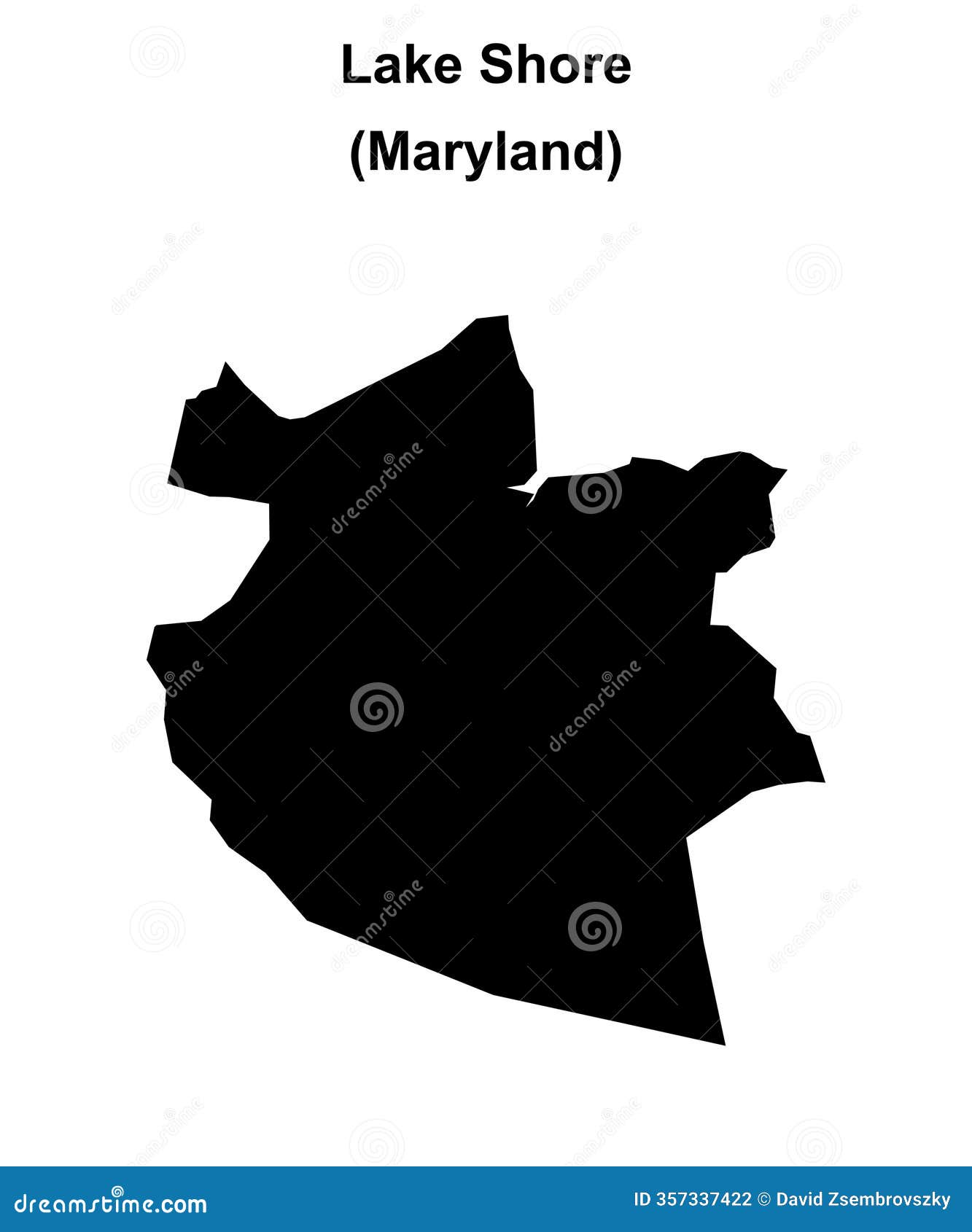 Lake Shore outline map stock illustration. Illustration of atlas ...