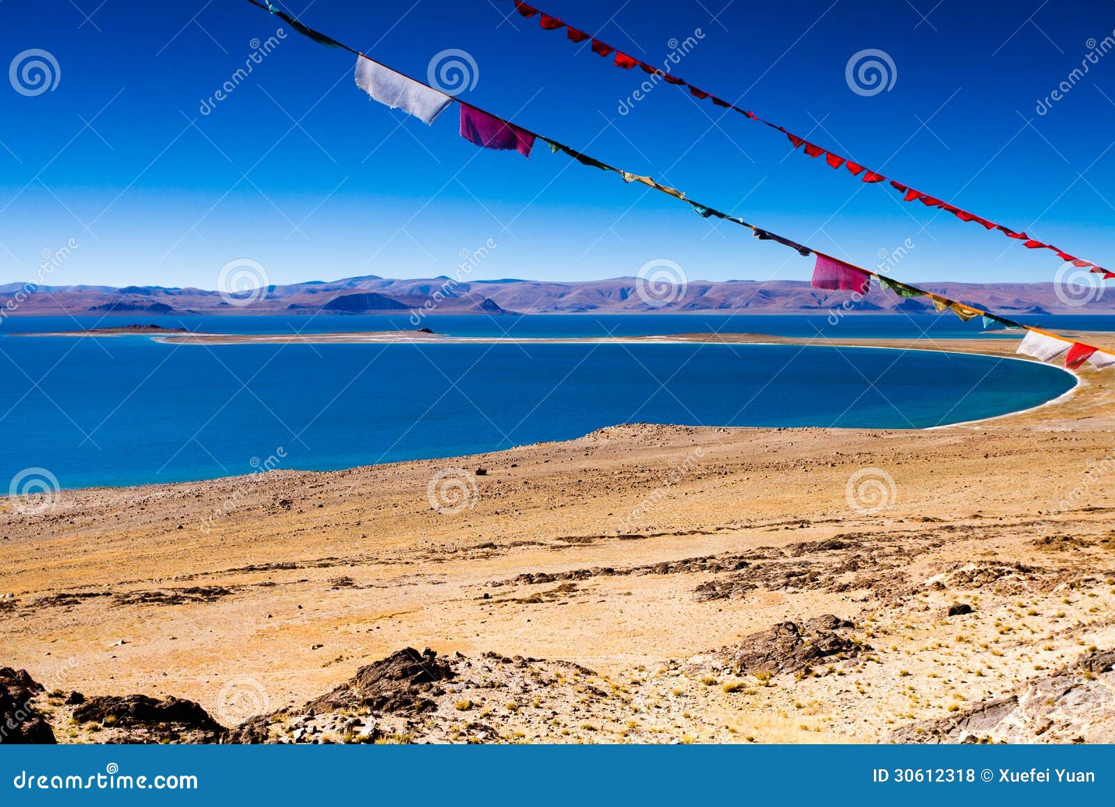 Lake shore of Zhari namco stock photo. Image of water - 30612318
