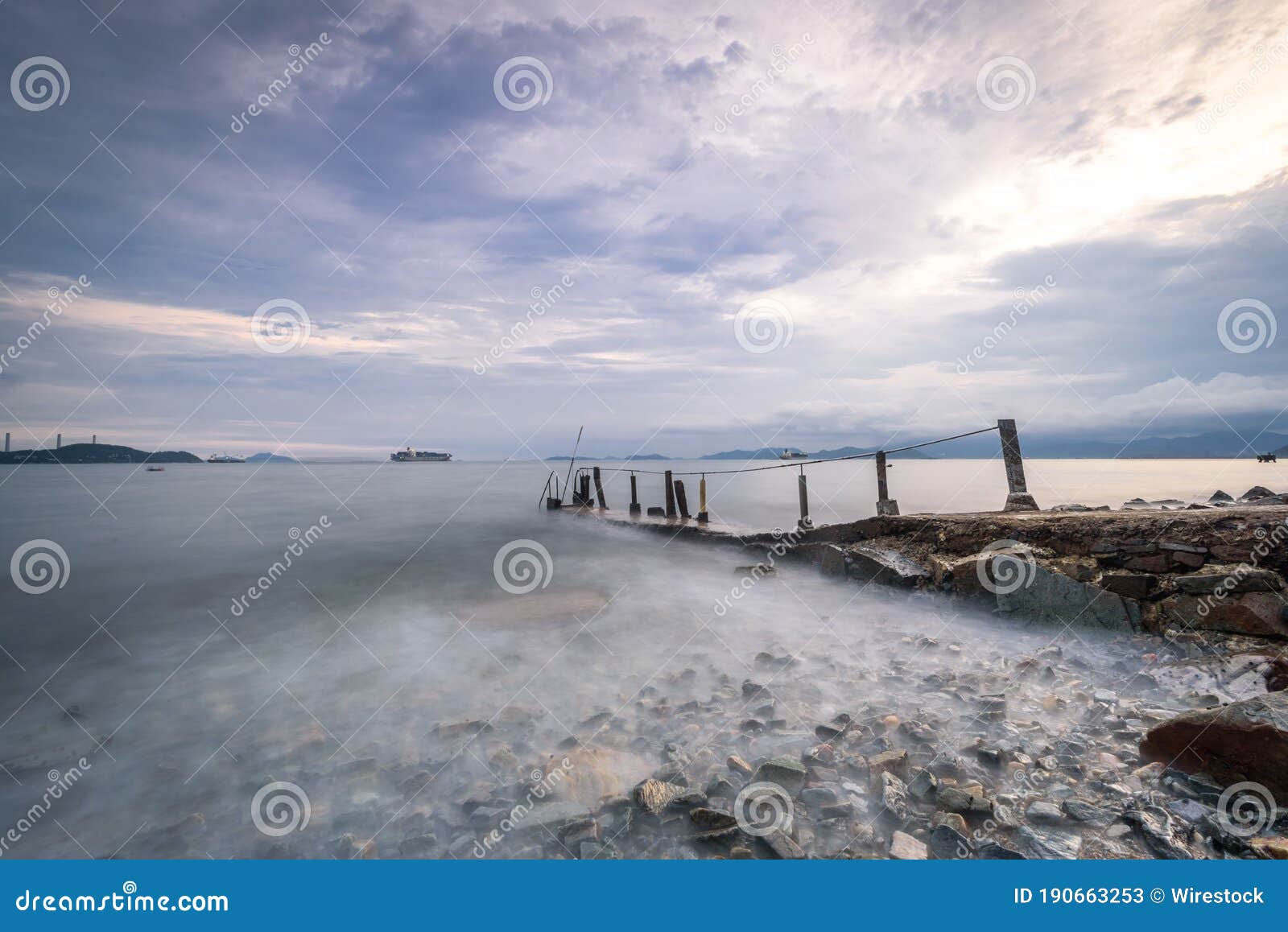 Lake Shot with a Long Exposure during Daytime Stock Image - Image of ...