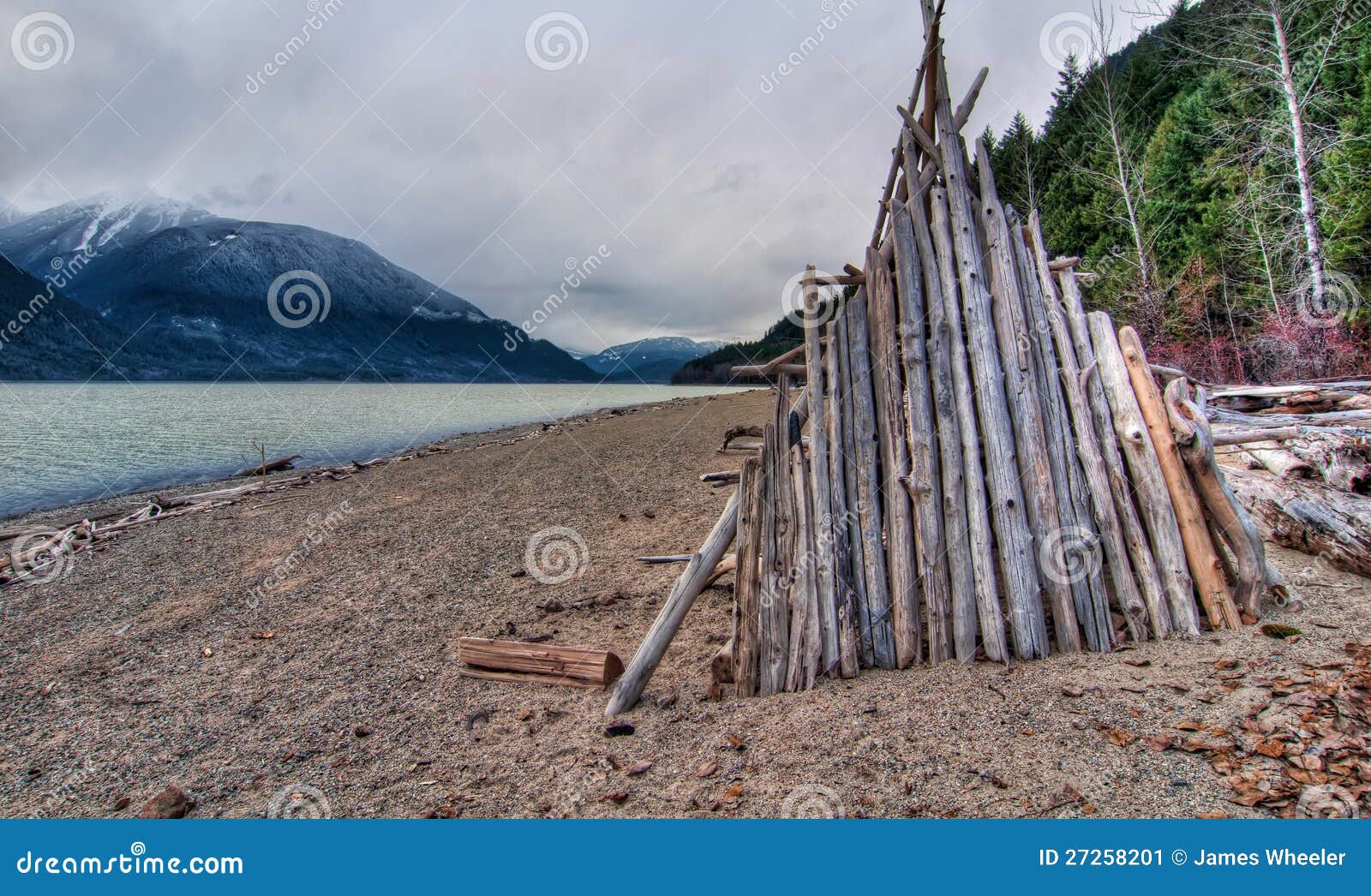 Lake side wooden hut stock image. Image of pemberton - 27258201