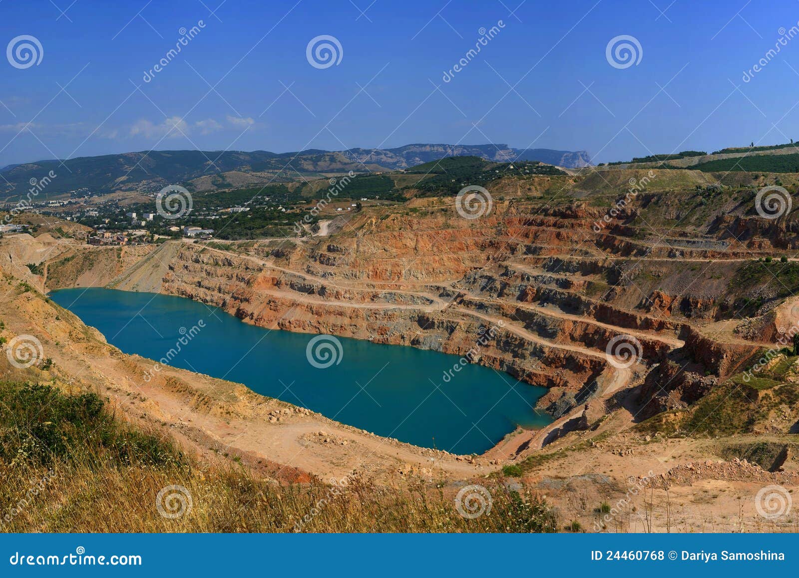 Lake on-site rock quarry stock photo. Image of environment - 24460768