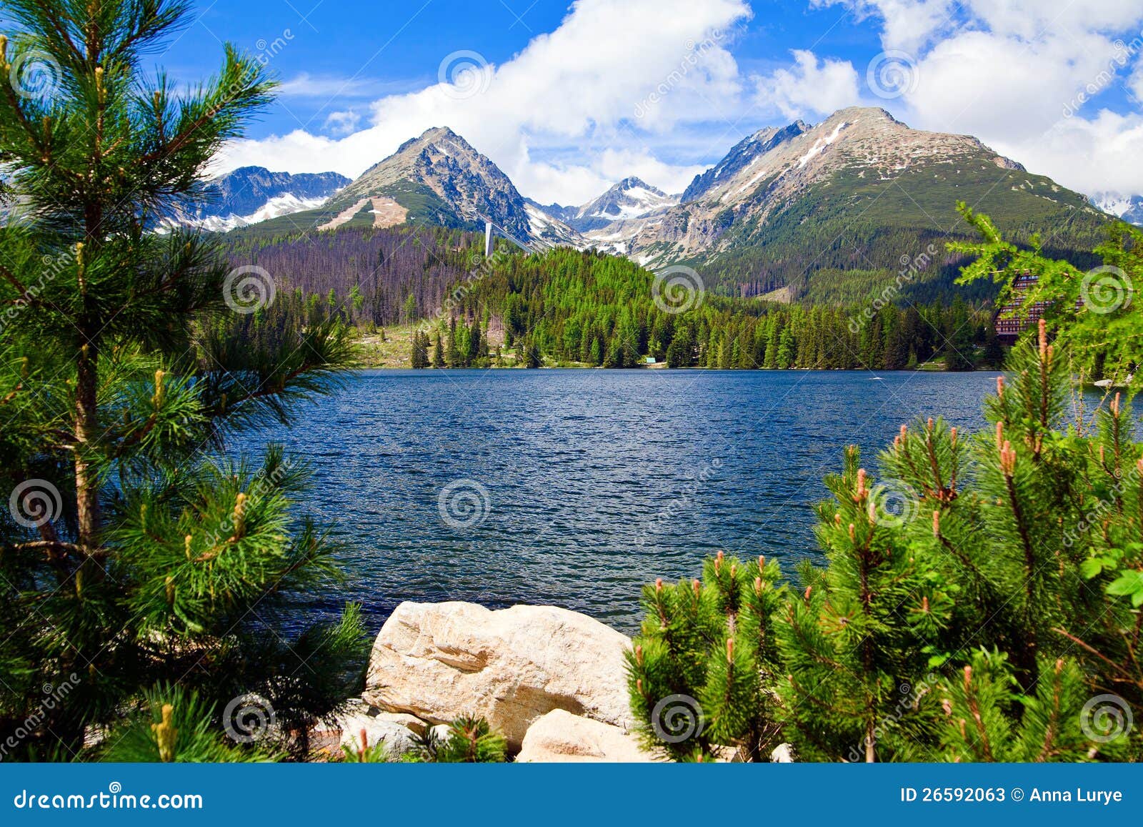 Lake in Slovakia stock image. Image of summer, peak, tatras - 26592063