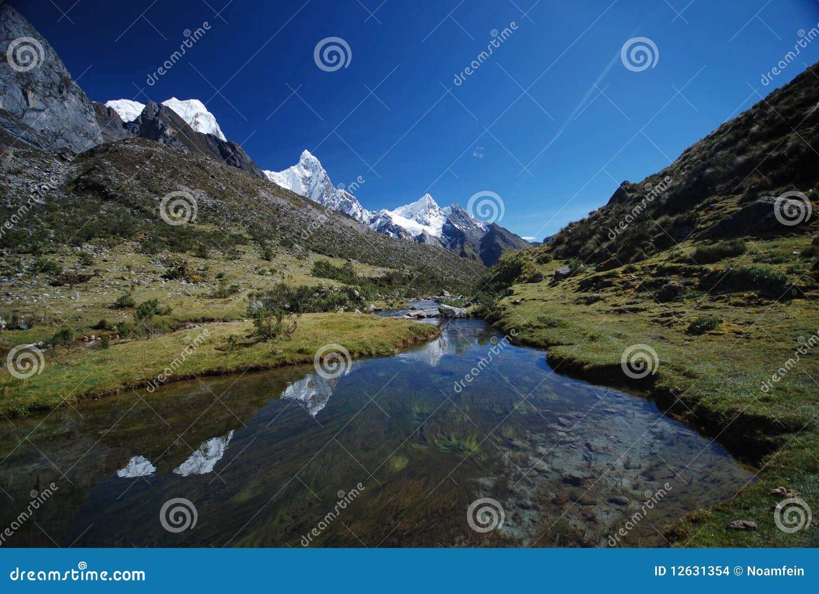 Lake and Snow Peaks of Peru Stock Photo - Image of turquoise, nature ...