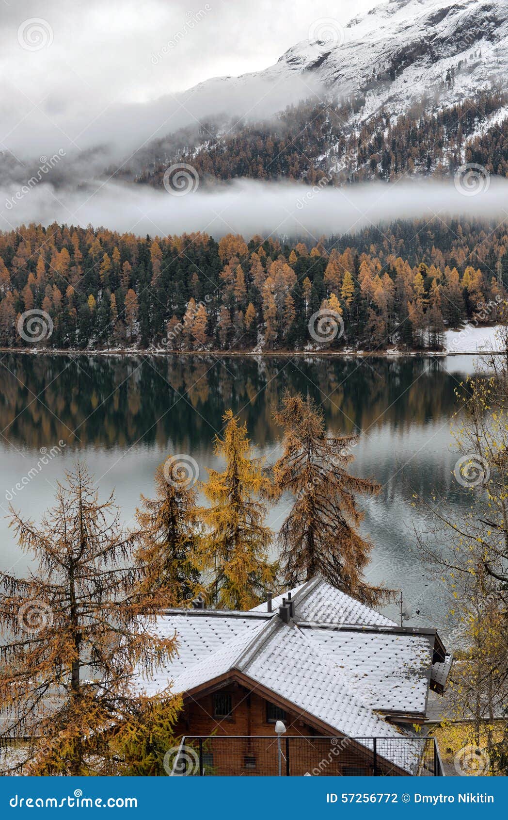 Lake St. Moritz in the Autumn Stock Photo - Image of nature, moritz ...