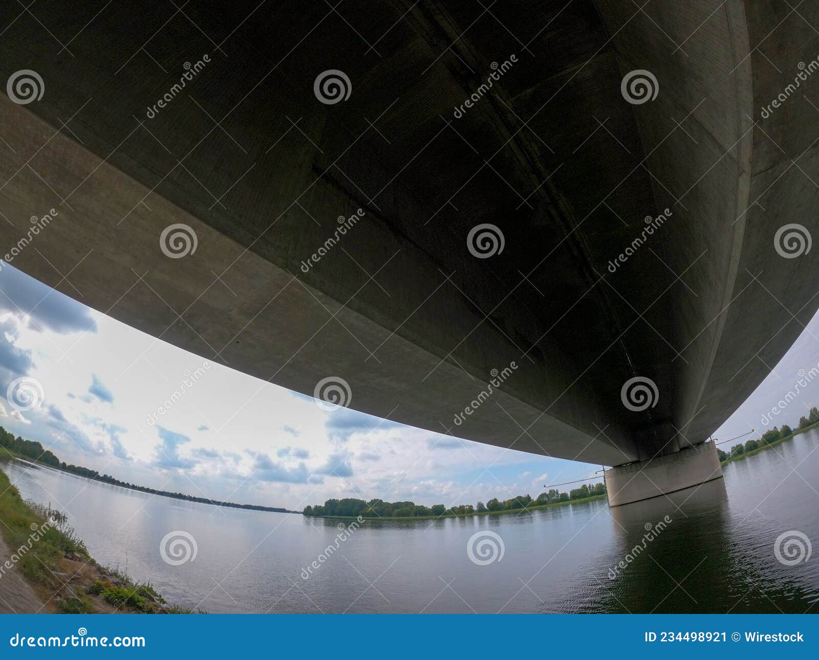 Lake and a Stone Bridge Over it Stock Image - Image of stone ...