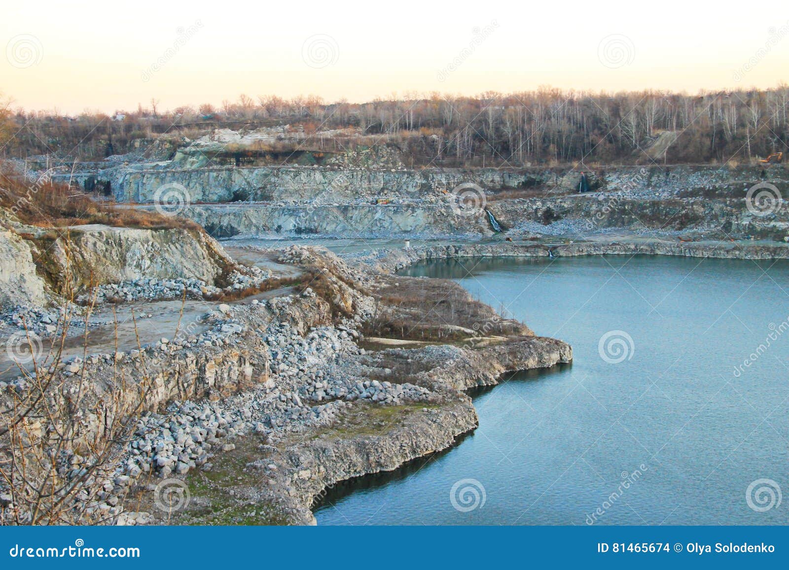 Lake in the stone quarry stock photo. Image of nature - 81465674
