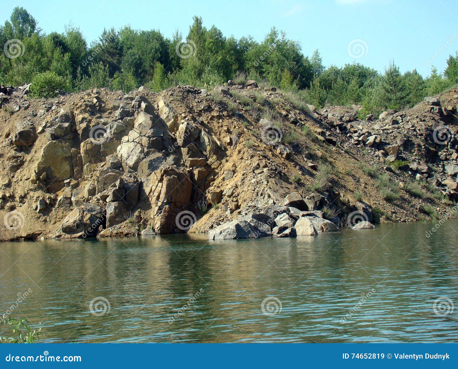 The Lake is in a Stone Quarry. Stock Image - Image of quarry, stone ...