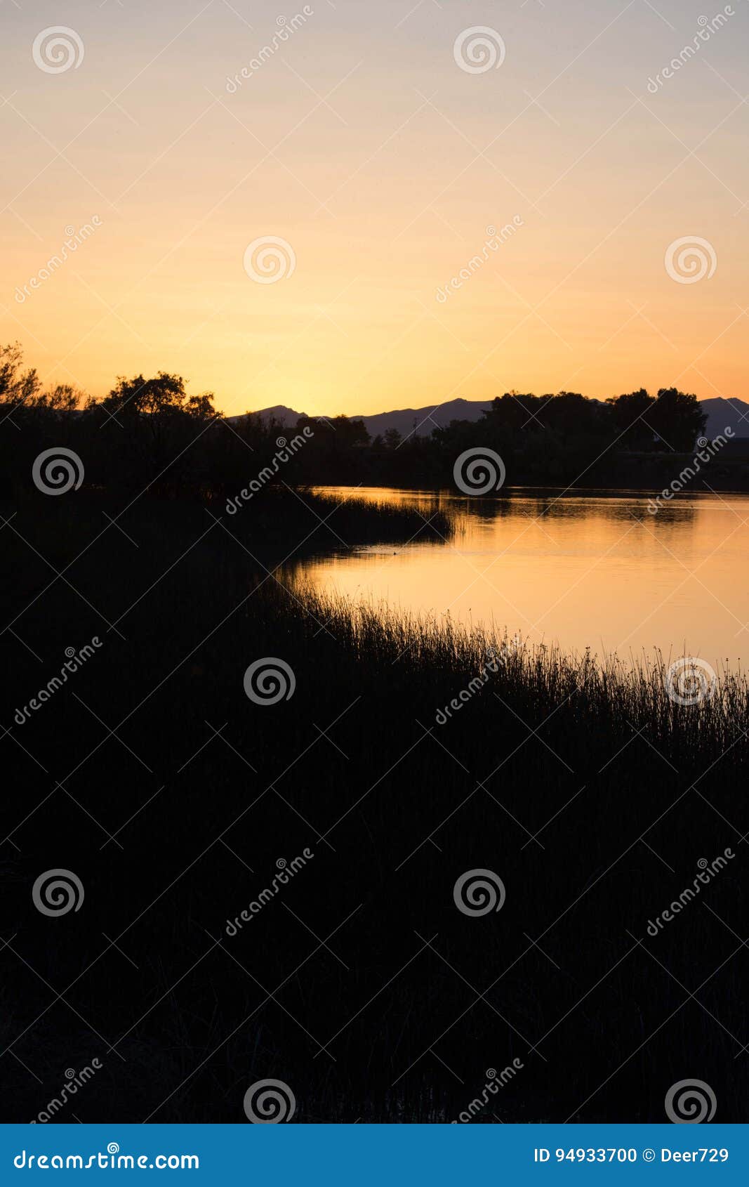 Lake Sunset Contrast stock photo. Image of water, dark - 94933700