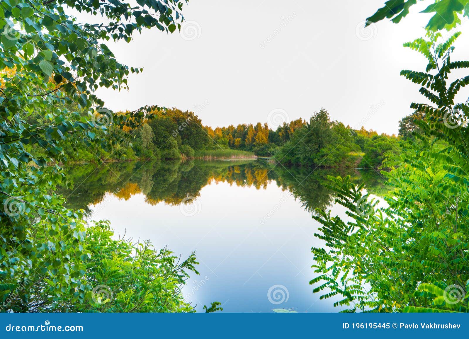 Lake Sunset and Nature Spring Landscape Stock Image - Image of dusk ...