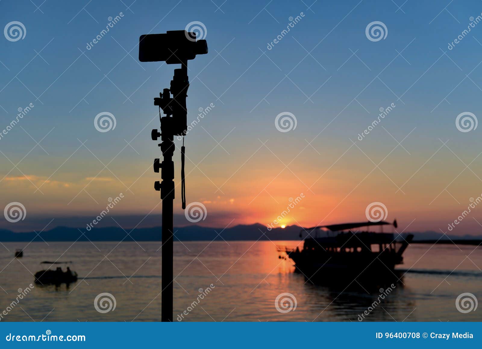 Lake sunset shots stock photo. Image of shooting, time - 96400708