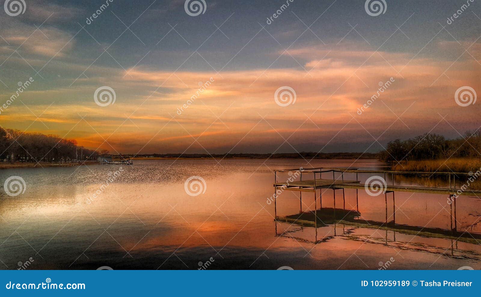 Lake sunset stock image. Image of loch, cloud, dusk - 102959189