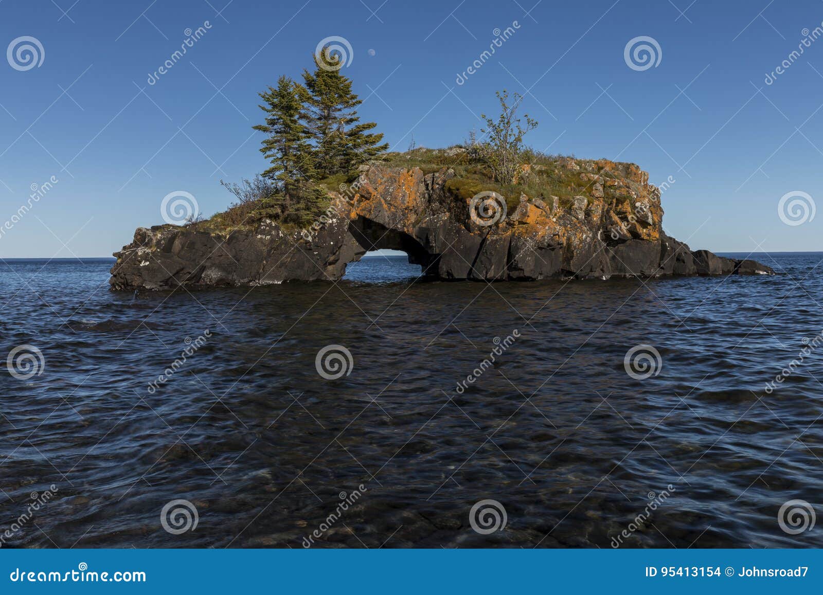 Lake Superior Rock Island stock photo. Image of stone - 95413154