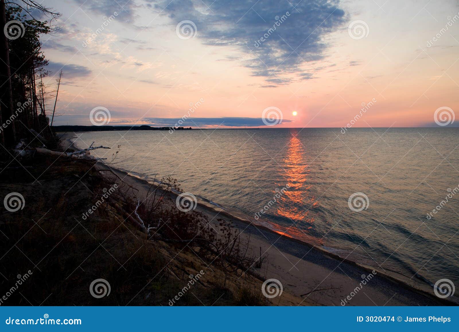 Lake Superior Sunset stock photo. Image of national, upper - 3020474