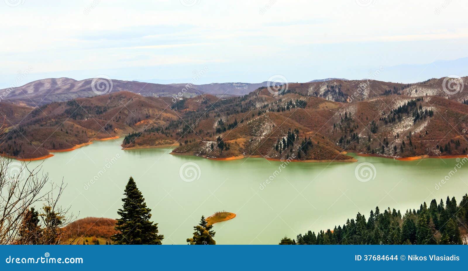 Lake Surrounded by Mountains Stock Photo - Image of water, wintry: 37684644
