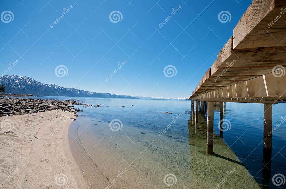 Lake Tahoe Pier stock image. Image of america, pier, clear - 8947575