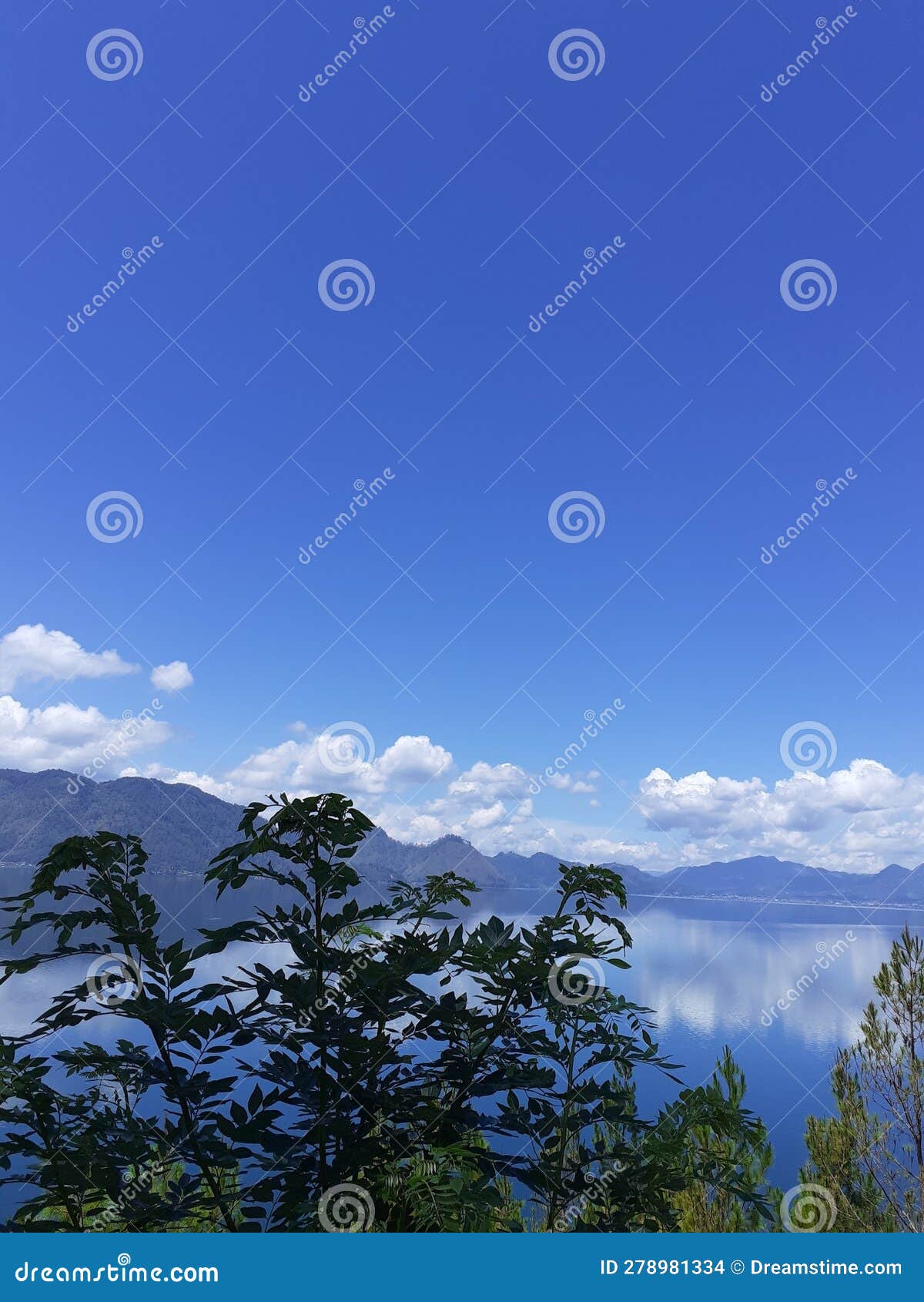 Lake Tawar Located in Central Aceh, Indonesia Stock Photo - Image of ...