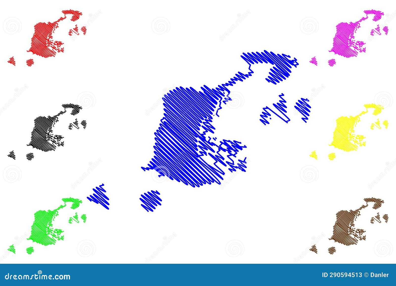 Lake Tengiz (Republic of Kazakhstan) Stock Vector - Illustration of ...