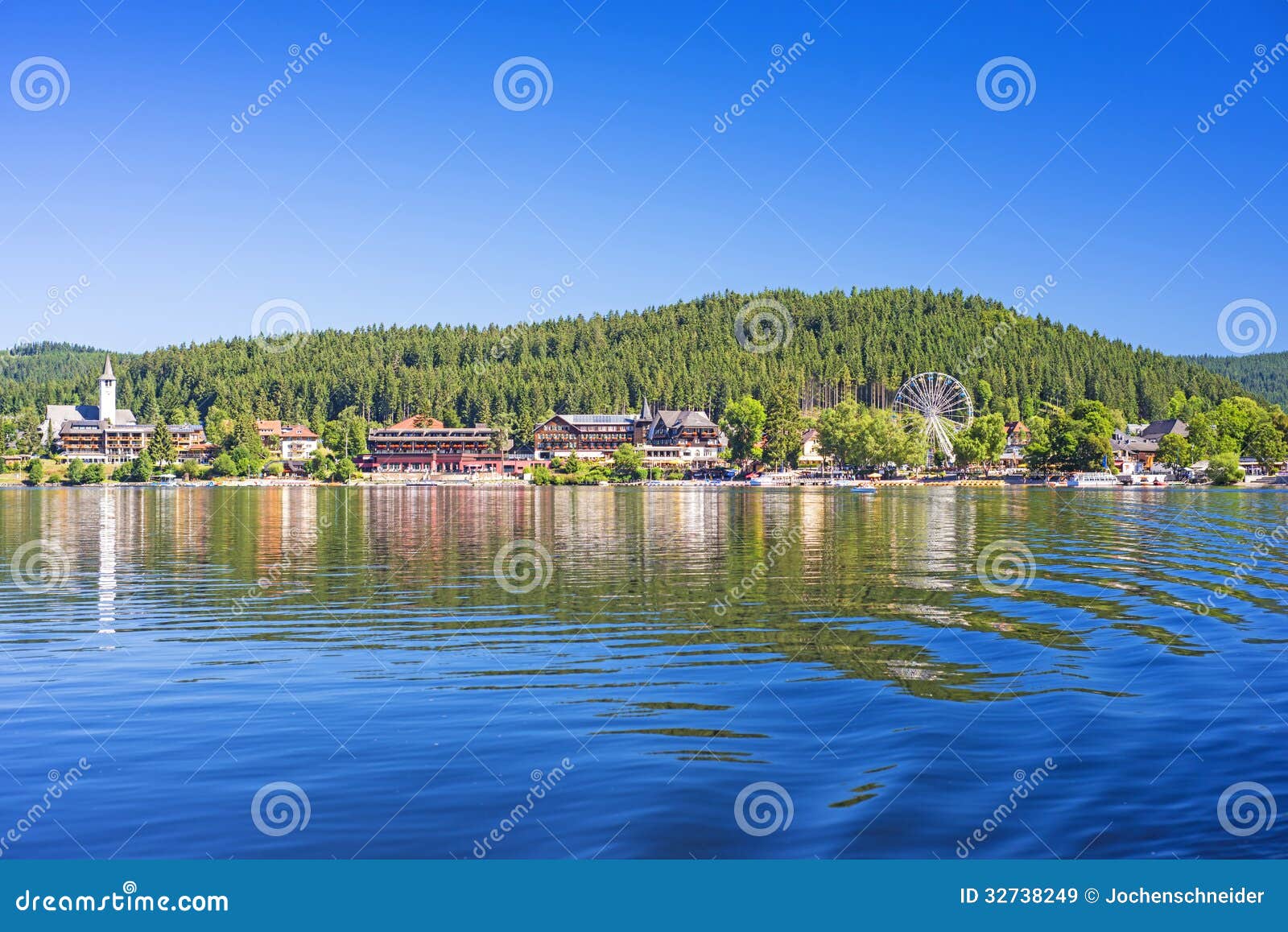 Lake Titisee stock image. Image of forest, culture, panoramic - 32738249