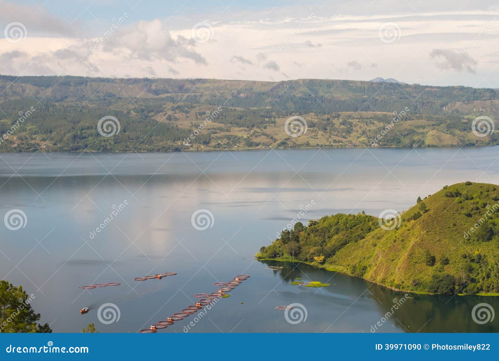 Lake Toba and volcano stock photo. Image of natural, mountain - 39971090