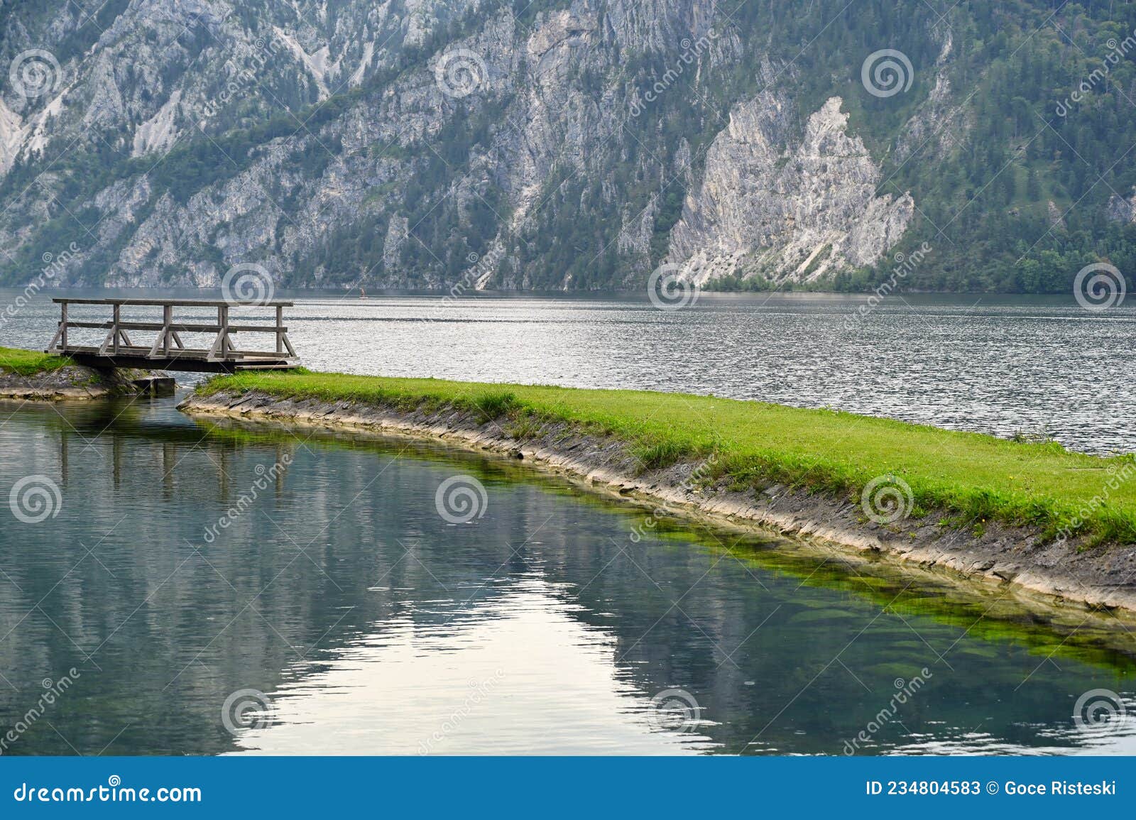Lake Traun Traunsee in Traunkirchen Austria Stock Image - Image of ...