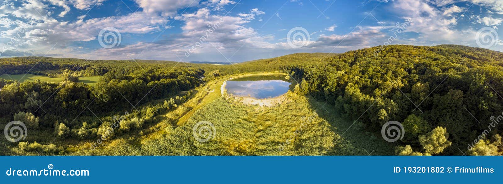Lake and Trees in Green Forest of Moldova Stock Photo - Image of green ...