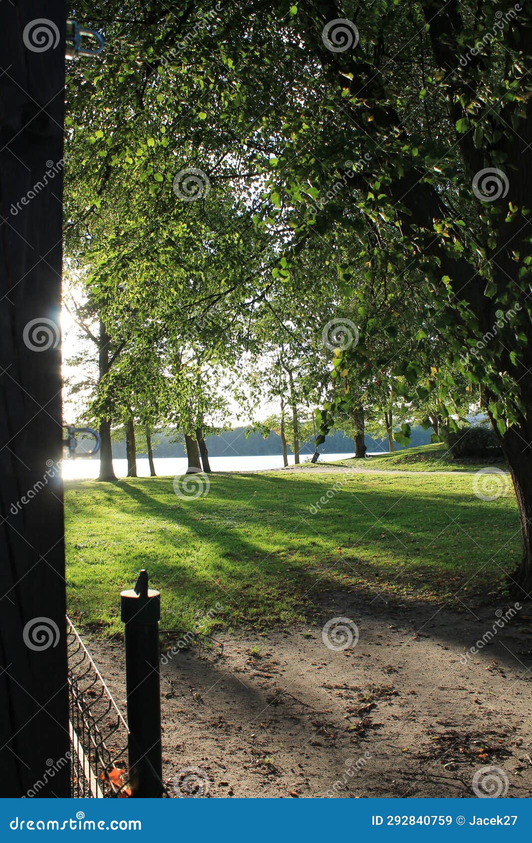 Lake in Tuchom Poland stock image. Image of tree, lawn - 292840759