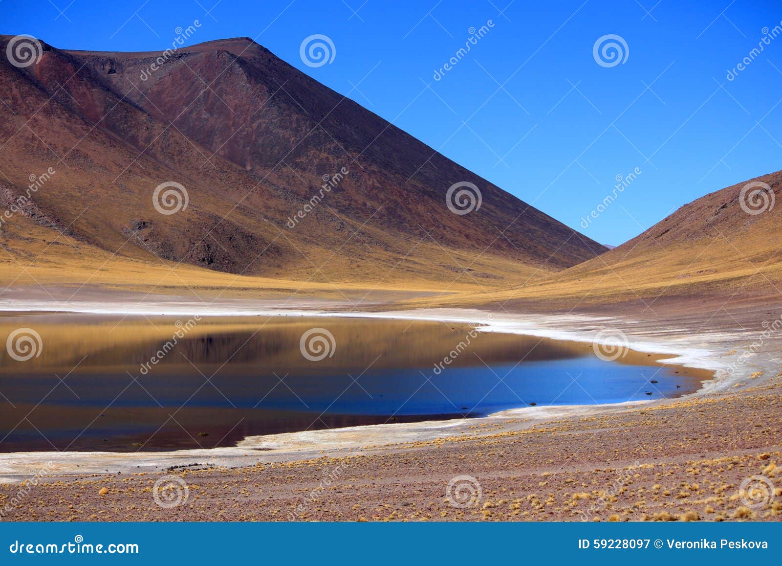 Lake under blue sky stock image. Image of chilean, destination - 59228097