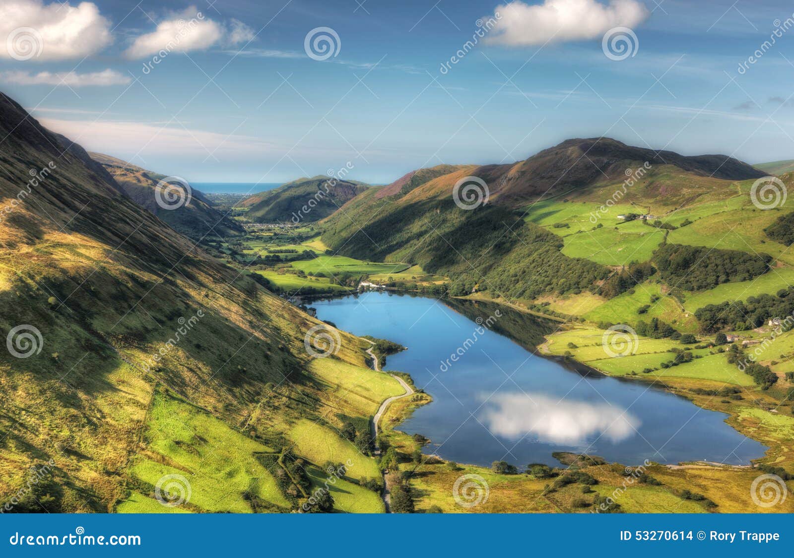 Lake in a valley stock photo. Image of celtic, legend - 53270614