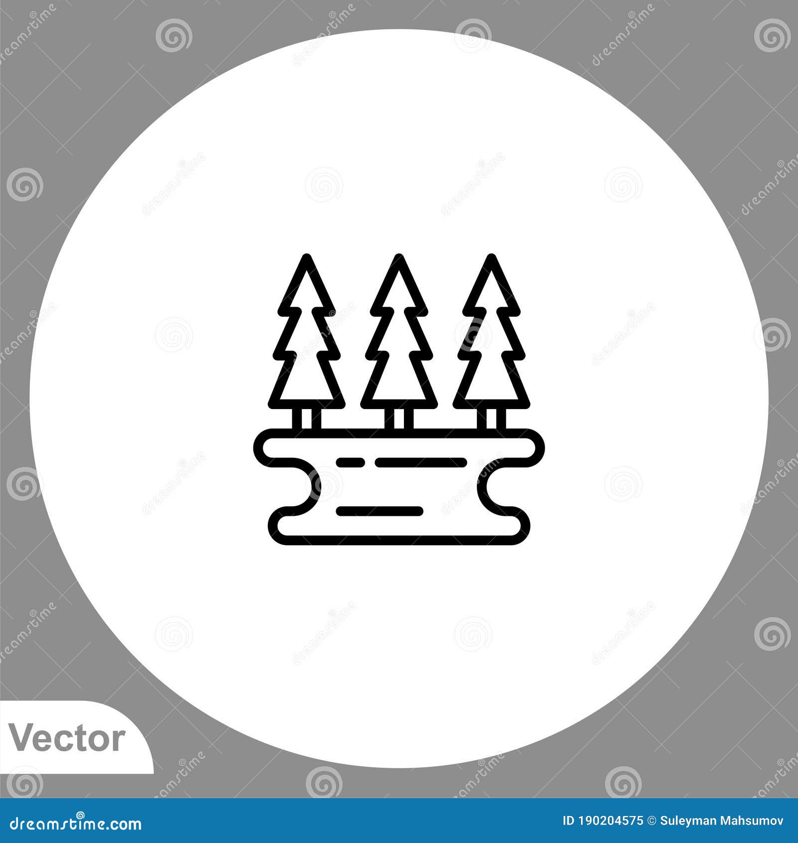 Lake Vector Icon Sign Symbol Stock Vector - Illustration of desert ...