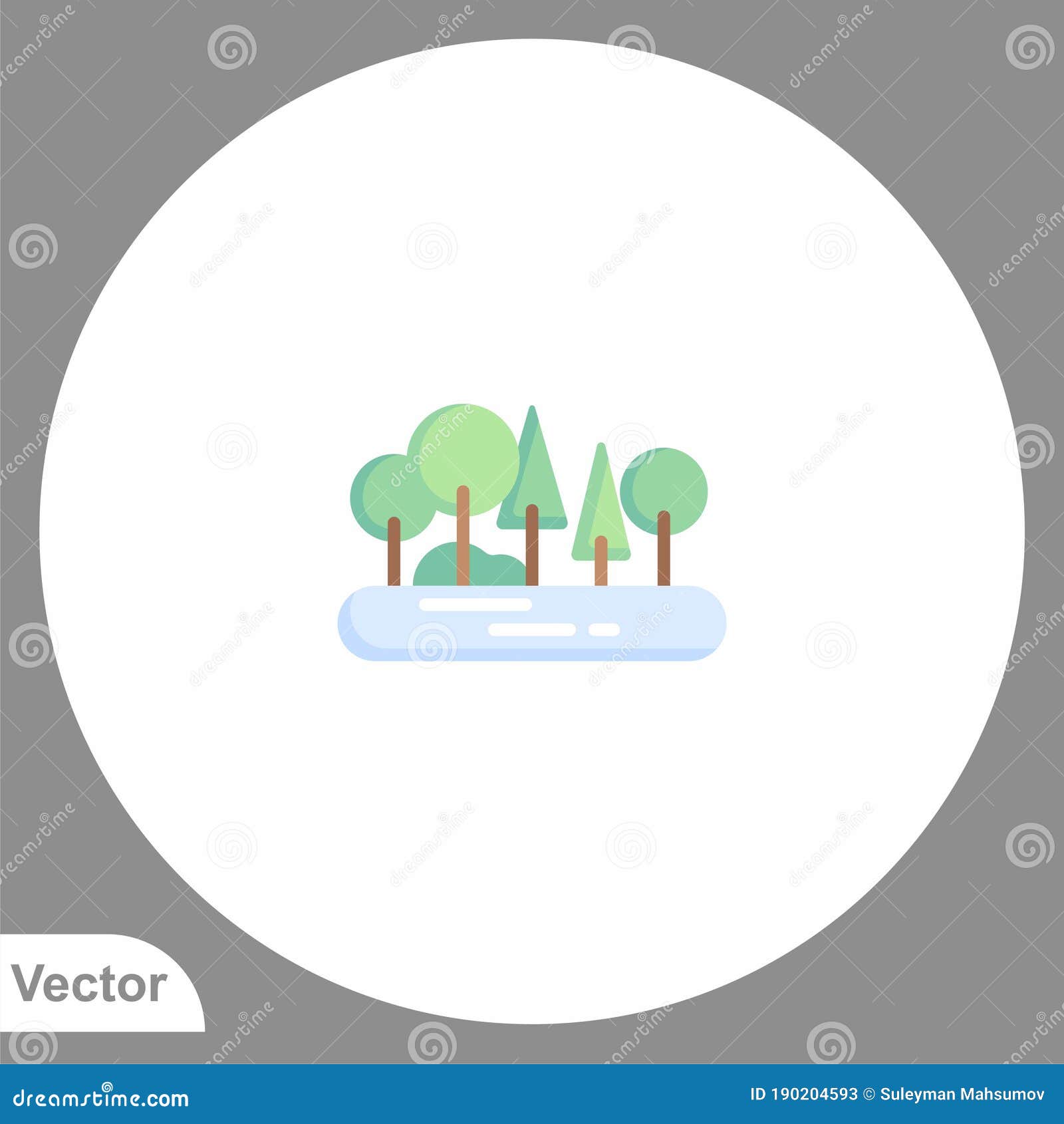 Lake Vector Icon Sign Symbol Stock Vector - Illustration of lake ...