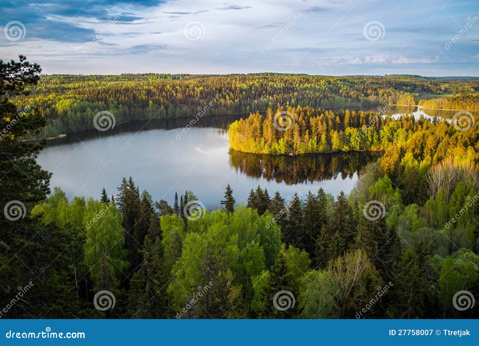 Lake View in Finland stock image. Image of spring, landscape - 27758007