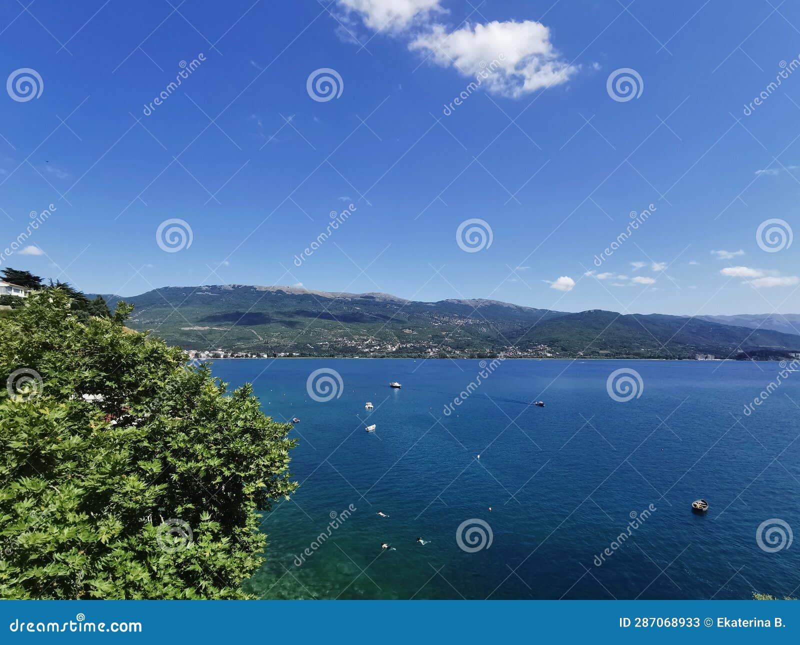 Lake View in Ohrid, Northern Macedonia Stock Image - Image of lake ...